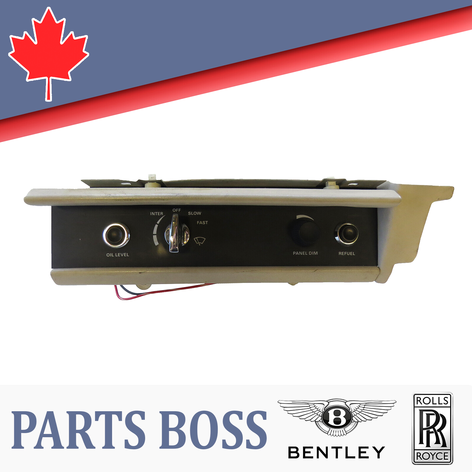 Bentley Rolls Royce 1981-1995 OEM Inboard Switch Panel Plate - Part Boss